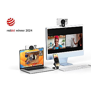 SODI Continuity Camera Mount for Desktop Monitor & iMac - iPhone Webcam Mount for MacBook with Mag-Safe Compatible, Tilt for Desk View, Magnetic Phone Stand for iPhone 15/14/13/12, Mac OS Ventura