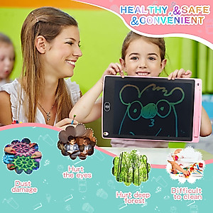 Zonon 4 Pcs LCD Writing Tablet for Kids 8.5 Inch Doodle Board Drawing Tablet Toddler Toys Gifts LCD Writing Board Electronic Erasable Reusable Writing Drawing Pad(Blue, Red, Green, Pink)