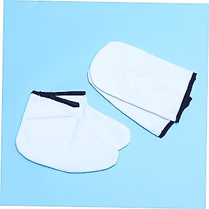 Beaupretty 2 Pairs Thermal Gloves Heat Tanning Mitt Paraffin Wax Mitts Wax Gloves Hand Treatment Cover Foot Spa Cover Bath Treatment Gloves Care Insulation Cotton Wax Bath Hand Mitts