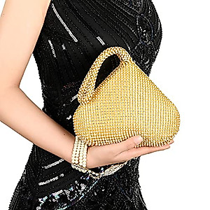 Evening Clutch Purses for Women Rhinestone Clutch Diamond Purse Bag 1920s Flapper Handbag Night Wedding Formal Crystal Purse