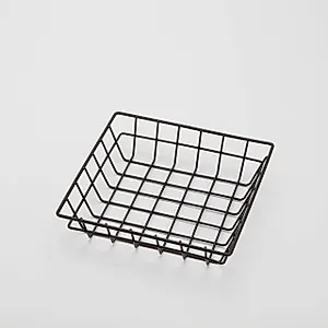American Metalcraft SQGB8 Square Wire Grid Basket, Black, 8-Inches