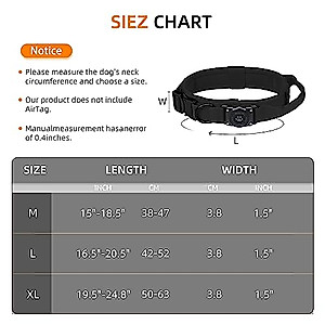 Tactical AirTag Dog Collar, 100% Waterproof Integrated Apple Air Tag Dog Collars with Hard PC AirTag Holder, Adjustable Military Collar with Handle, Thick & Wide GPS Dog Collar for Medium Large Dogs
