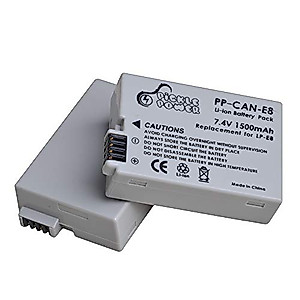 LP-E8, Pickle Power LPE8 Battery and LED USB Dual Charger Replacement for Canon Rebel T5i T4i T3i T2i EOS 550D 600D 650D 700D Kiss X4 X5 X6 LC-E8E DSLR Digital Camera