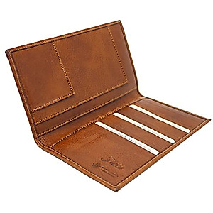 Floto Venezia Leather Long Checkbook Continental Wallet