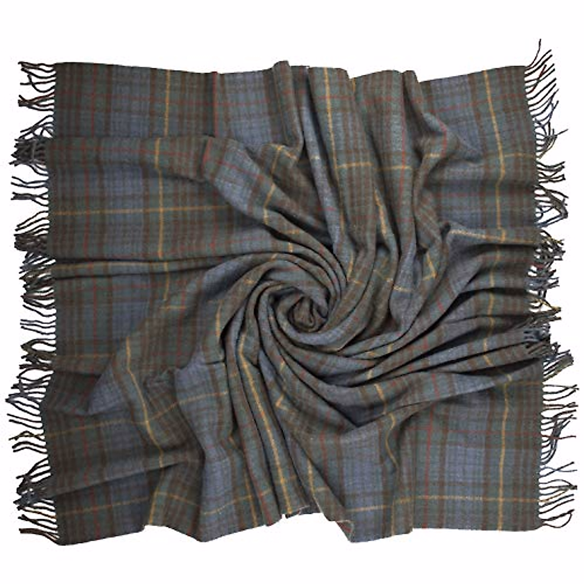 Prince of Scots Highland Tartan Tweed 100% Pure New Wool Fluffy Throw ~ Antique Hunting Stewart ~