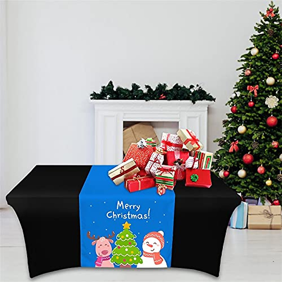 Custom Table Runner with Business Logo, 13"x72" Personalized Table Runners Customized Text Photo for Party,Tradeshow Events,Wedding,Christmas Decor