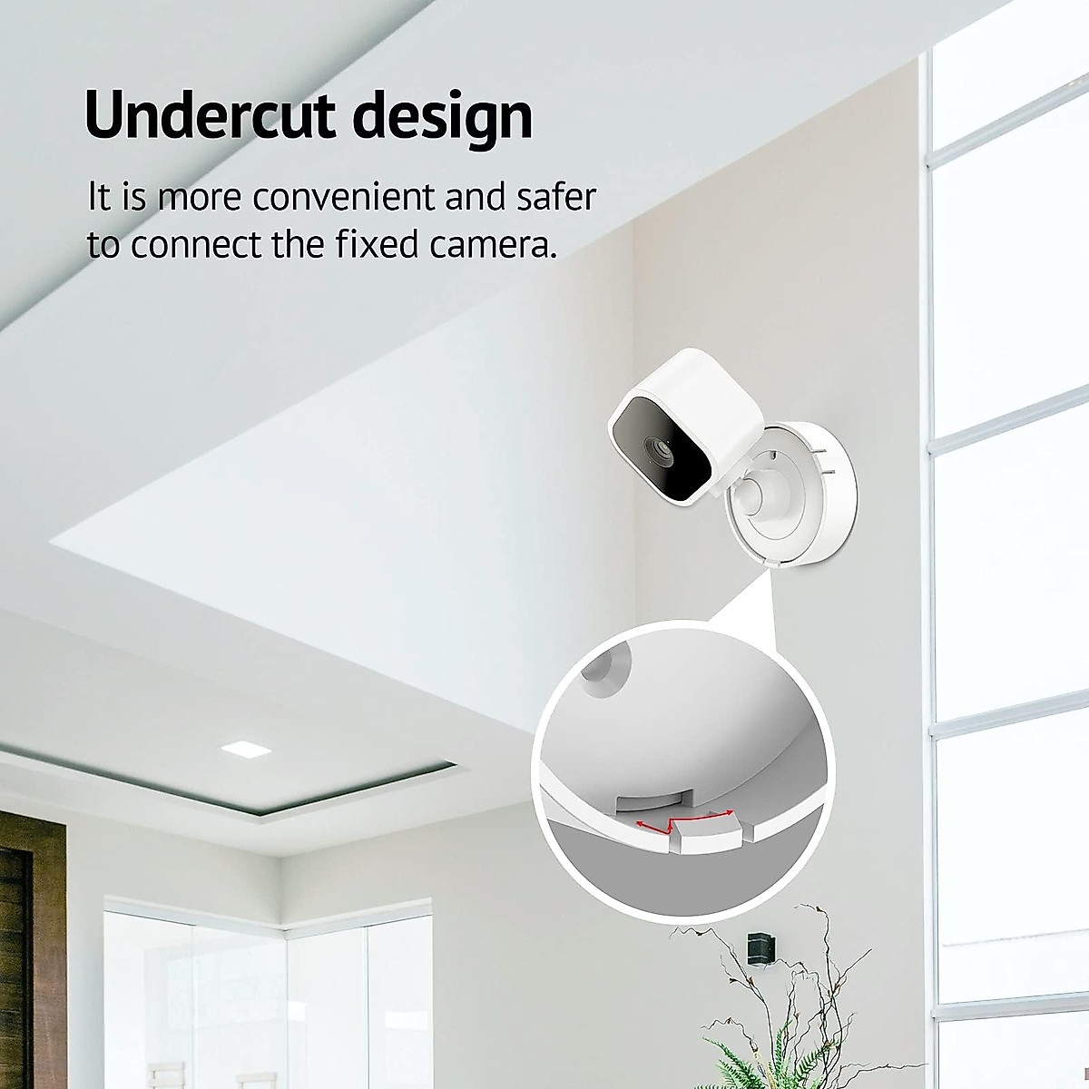 Ayotu 2 Pack Wall Mount for Blink Mini Camera, Easy Installation with Strong 3M Tape Adhesive Holder, Another Installation Methods-Screw Bracket Stand for Blink Mini (Not Including Camera), White