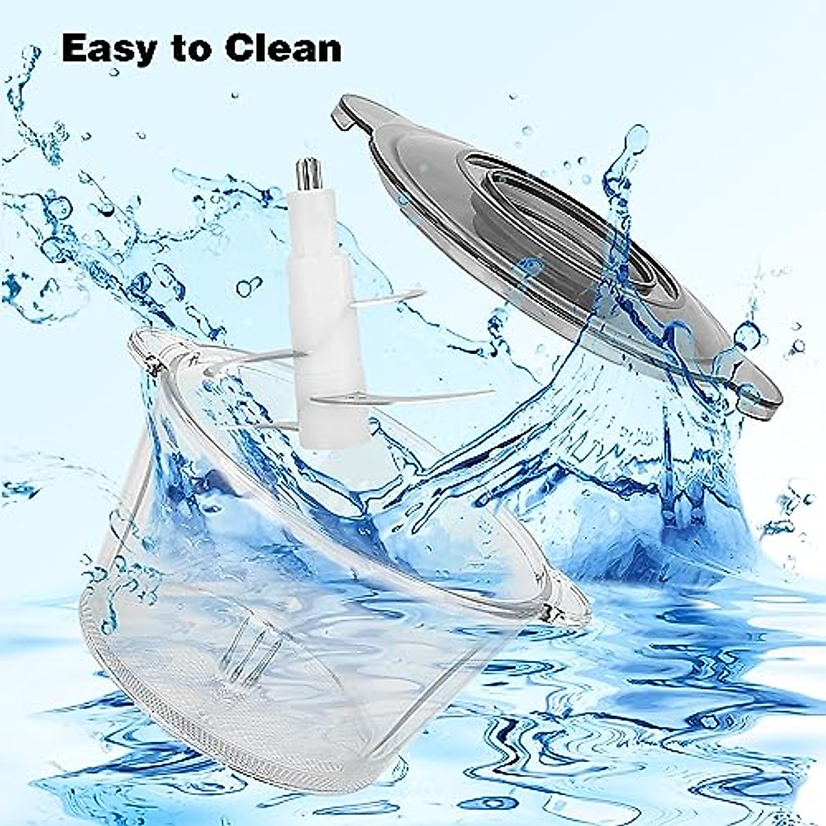 Electric Food Processor, 2L Meat Grinder with 2 Speed Food Chopper & Vegetable Chopper, 8 Cup with Powerful 350W Food Chopper for Vegetables, Fruits, Meat, Nuts, Beans, etc（4 Sharp Blades）