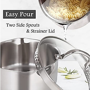 Kitchen Academy Stainless Steel Cookware Sets - 18-Piece Nonstick Cookware Sets, Kitchen Induction Pots and Pans Set