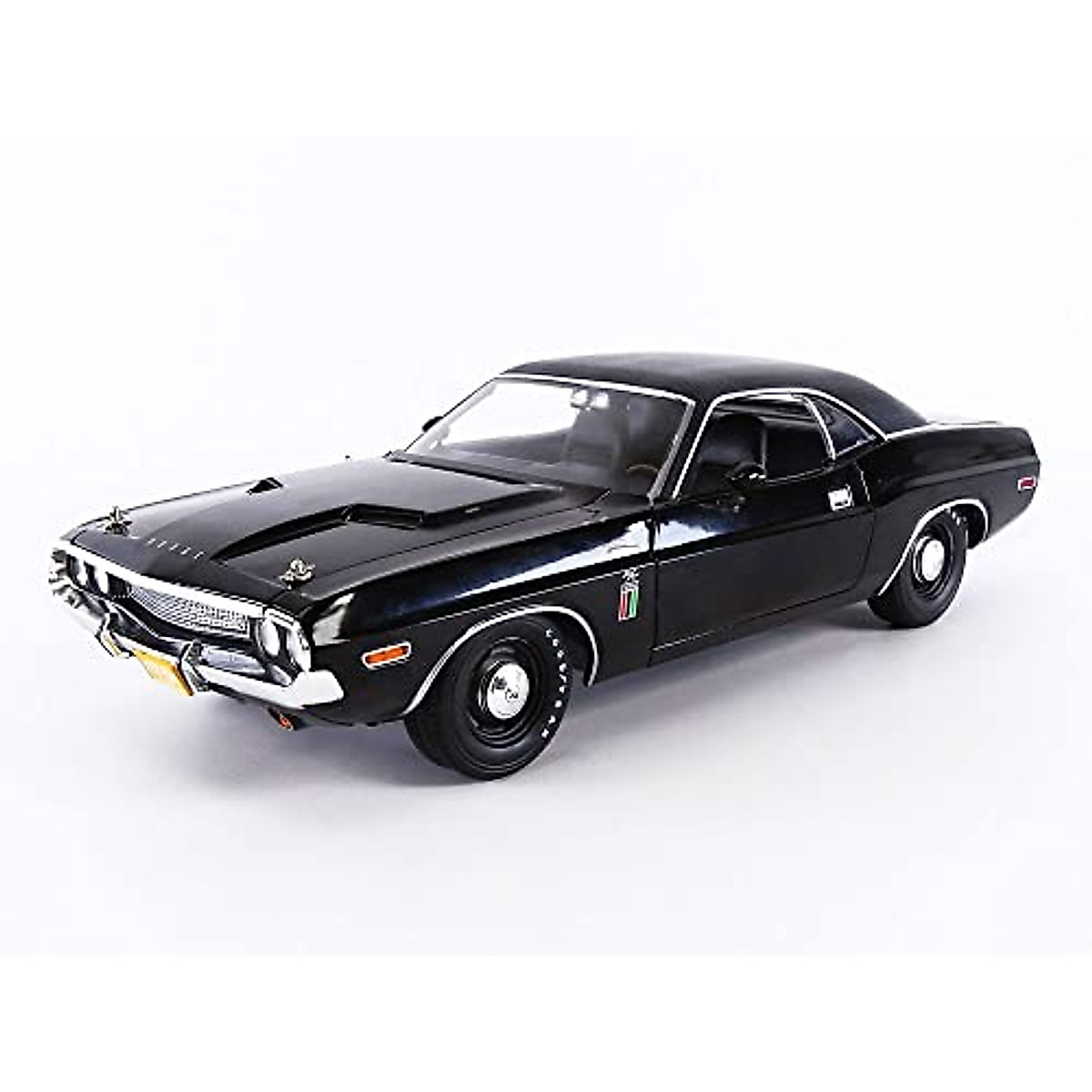 1970 Challenger R/T 426 HEMI The Black Ghost Black with White Tail Stripe 1/18 Diecast Model Car by Greenlight 13614