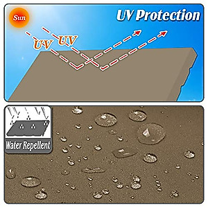 Strong Camel Patio Swing Cover Garden Outdoor Swing Replacement Canopy Cover (65" x45, Taupe)