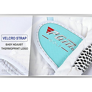 PGM Women's Golf Glove One Pair, Improved Grip System, Cool and Comfortable (blue, S)