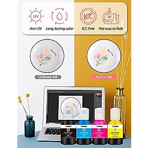 4x140ml T49M Autofill Sublimation Ink for Epson SureColor F170 F570 Dye-Sublimation Printer（T49M1 T49M2 T49M3 T49M4 4 Pack）