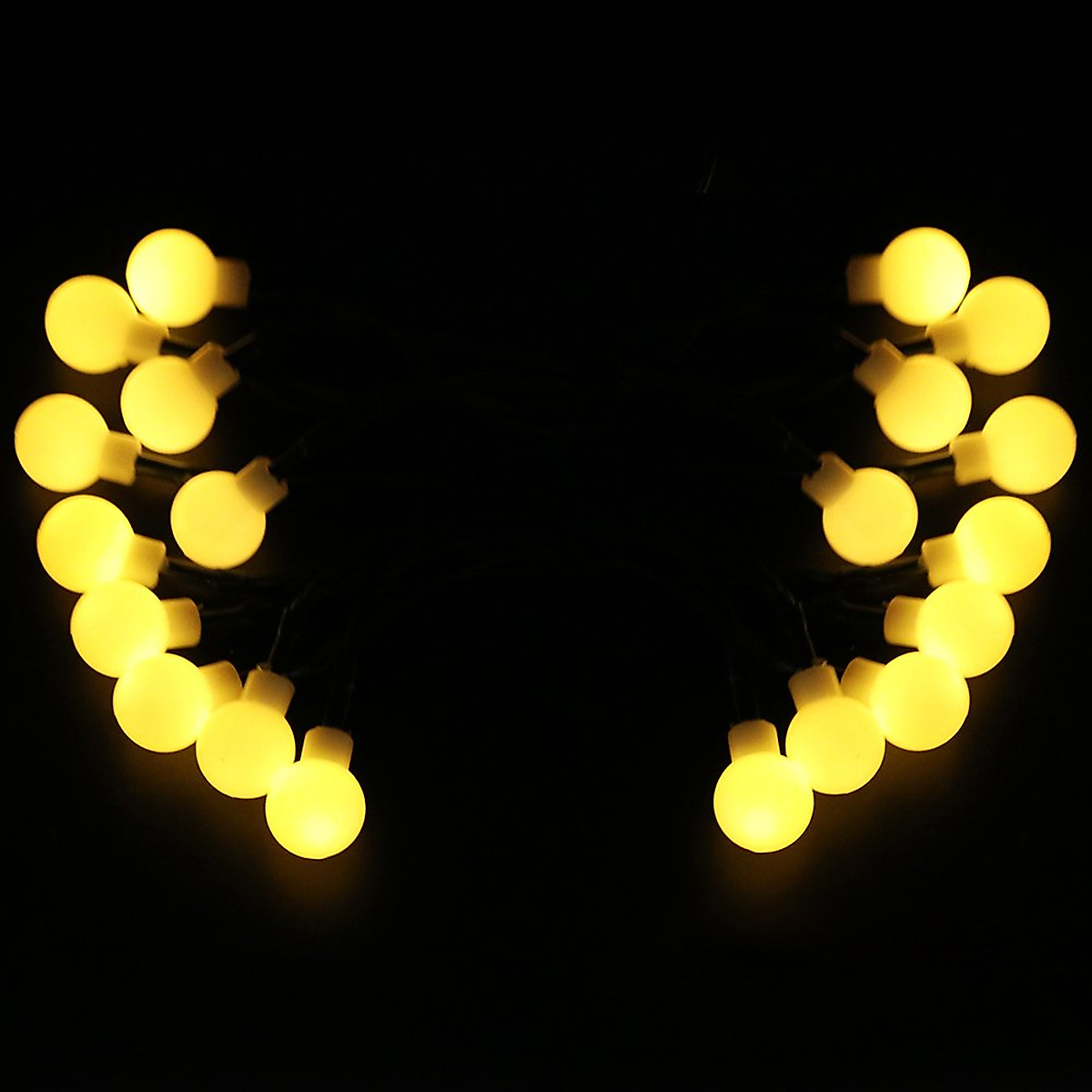 XUNATA 16ft Solar String Lights, Flexible Waterproof 20 LEDs White Ball Lights for Indoor Outdoor Home Patio Lawn Garden Party Holiday Decorations(Warm White)