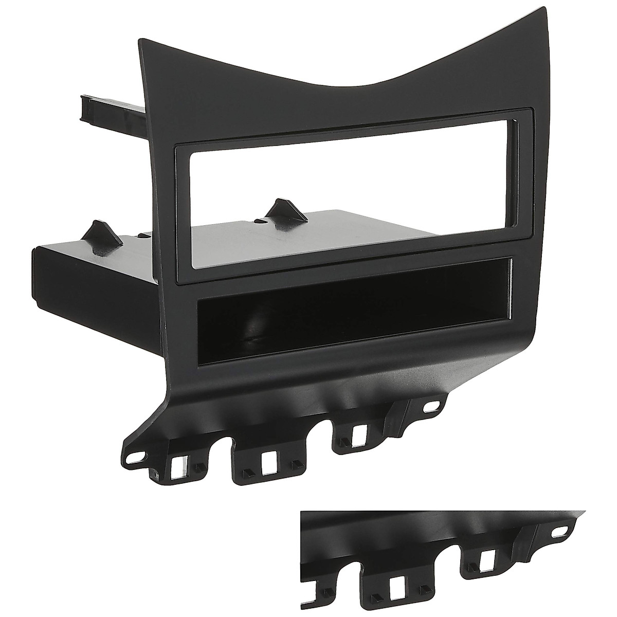 Scosche HA1573B Compatible with 2003-07 Honda Accord DIN w/Pocket Dash Kit Black; Lower Dash Kit Black