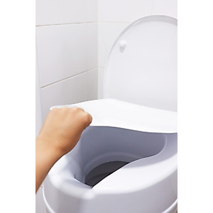 Pepe - Raised Toilet Seat for Seniors 6 inch, Toilet Seat Risers for Seniors, Raised Toilet Seat with Lid, Handicap Toilet Seat Riser, Elevated Toilet Seat for Elderly, High Toilet Seats for Seniors