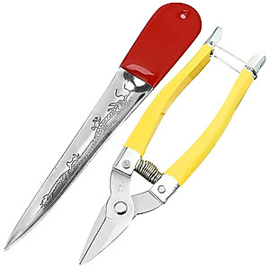 VILLCASE Wicker Repair Tool, Wicker Weaving Tool Wicker Furniture Basket Repairing Pick Outdoor Furniture Repair Scissor for Patio Plastic Wicker Chair Sofa Repair