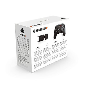 SteelSeries Nimbus+ Bluetooth Mobile Gaming Controller with iPhone Mount - 50+ Hour Battery Life - Made for iOS, iPadOS, tvOS (Renewed)