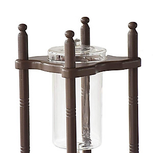 Nispira Cold Brew Drip Tower Iced Coffee Maker Glass Wooden Stand 25 Cups