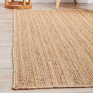 Handmade Natural Jute Braided Area Rug for Living Room Floor Decoration Rugs 4x6 Ft Brown