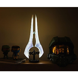 Ukonic Halo Light-Up Covenant Energy Sword Collectible Desktop Lamp With LED Light | Video Game-Themed Room Essentials | Bedside Table Lamp, Home Decor Accessories | 14 Inches Tall