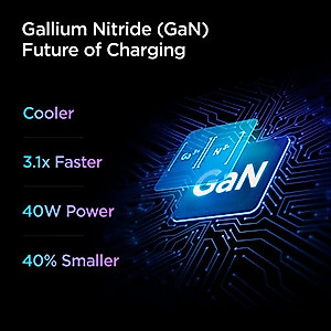 USB C Wall Charger, Spigen 40W Dual USB C Charger [GaN Fast] 30W Max Each Port, Foldable Fast Charger for iPhone 14 13 Plus Pro Max Mini 12 SE 2022 iPad Pro MacBook Air Galaxy S23 S22 MagSafe Duo