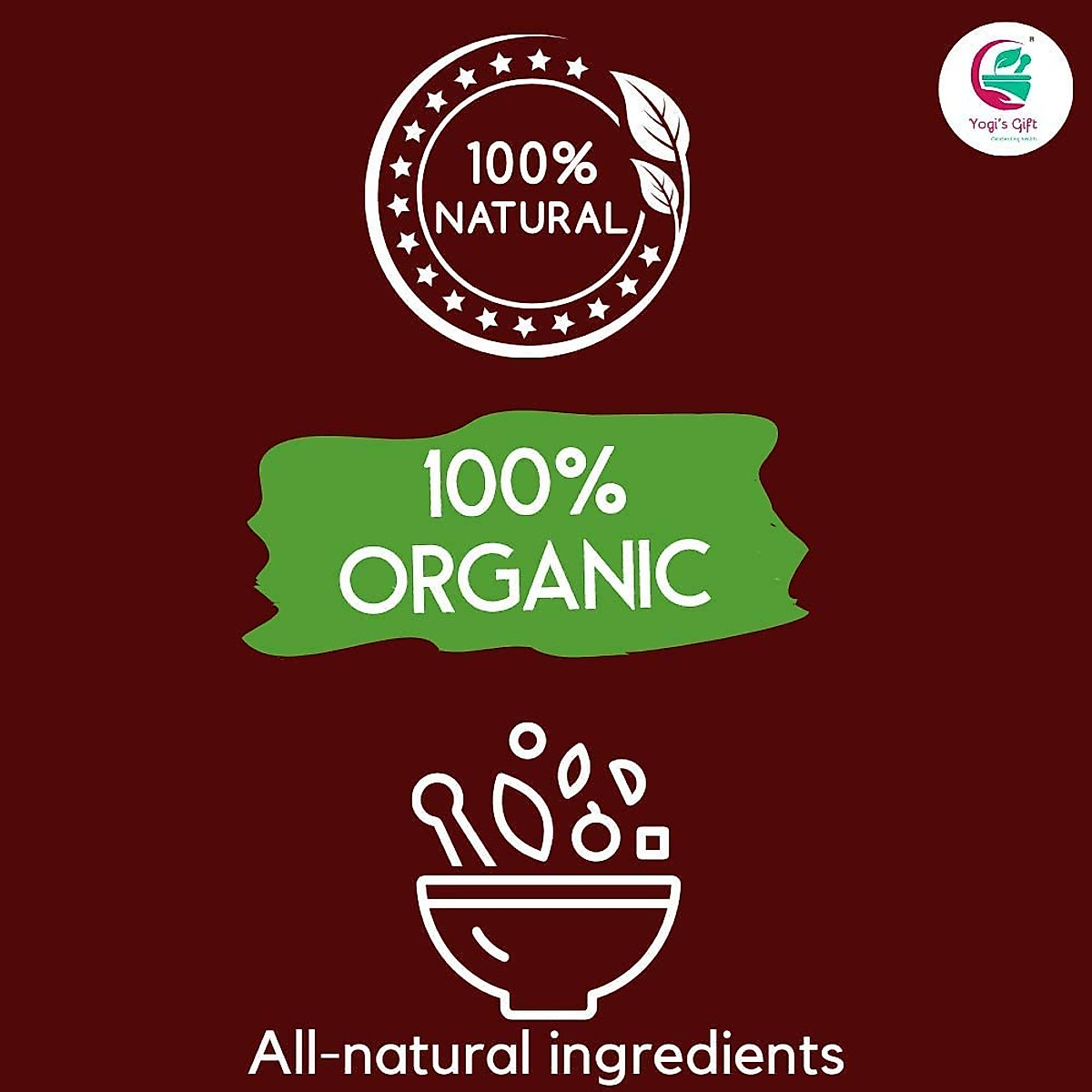 YOGI'S GIFT Celebrating Health Herbal Hair Care Combo Pack (500g/17.65oz) | Hair Mask with Ayurvedic Powders: Amla, Reetha, Shikakai, Brahmi, Hibiscus for Hair Growth