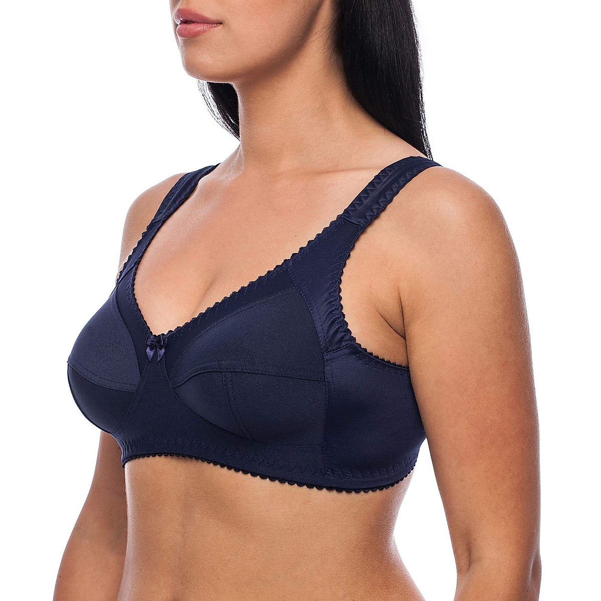 frugue Wireless Comfort Sleep Unlined Plus Size Bra Blue US 40 C