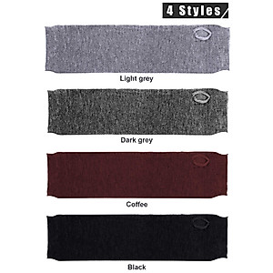 Bememo 4 Pairs Arm Warmer Fingerless Gloves for Women Long Arm Sleeves Knitted Elbow Length Gloves Gothic Thumb Hole Gloves (Black, Light Grey, Dark Grey, Coffee)