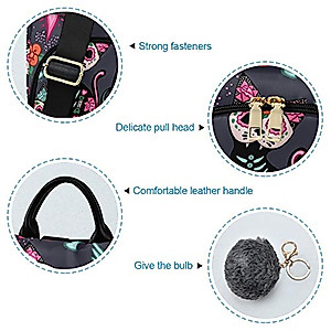 ALAZA Day of The Dead Colorful Cat Skull Backpack Purse for Women Anti Theft Fashion Back Pack Shoulder Bag