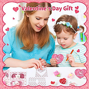 30Pack Valentines Cards for Kids with Mochi Squishy Toys, Squishy Squeeze Toy Bulk Valentines Day Gifts for Kids Classroom Exchange Small Toys for Kids Prizes Party Favors Goodie Bags Stuffers