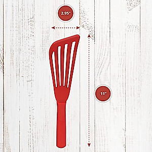 Maine Man Non-Stick Angled Fish Turner Slotted Spatula, Silicone with Stainless Steel Core