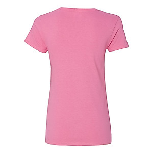 Gildan Women's Softstyle V-Neck T-Shirt - X-Large - Azalea