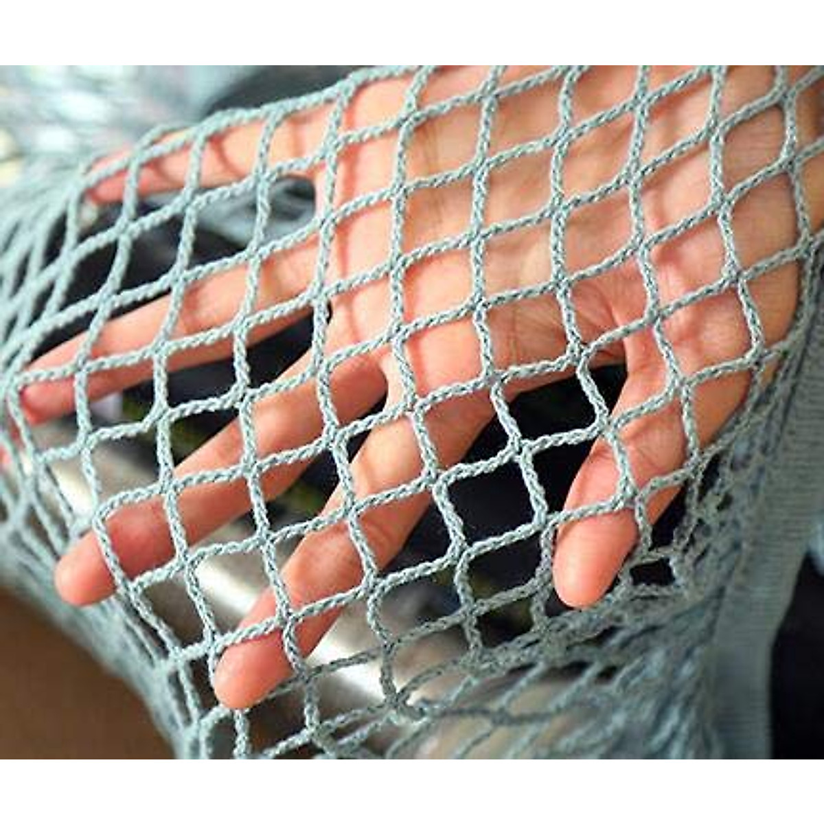 6 Pack Portable,Reusable,Reusable Produce Bags,Washable Cotton Mesh String Organic Organizer Shopping Handbag Long Handle Net Tote (grey blue,Black,Beige,Pink,Purple,Yellow)