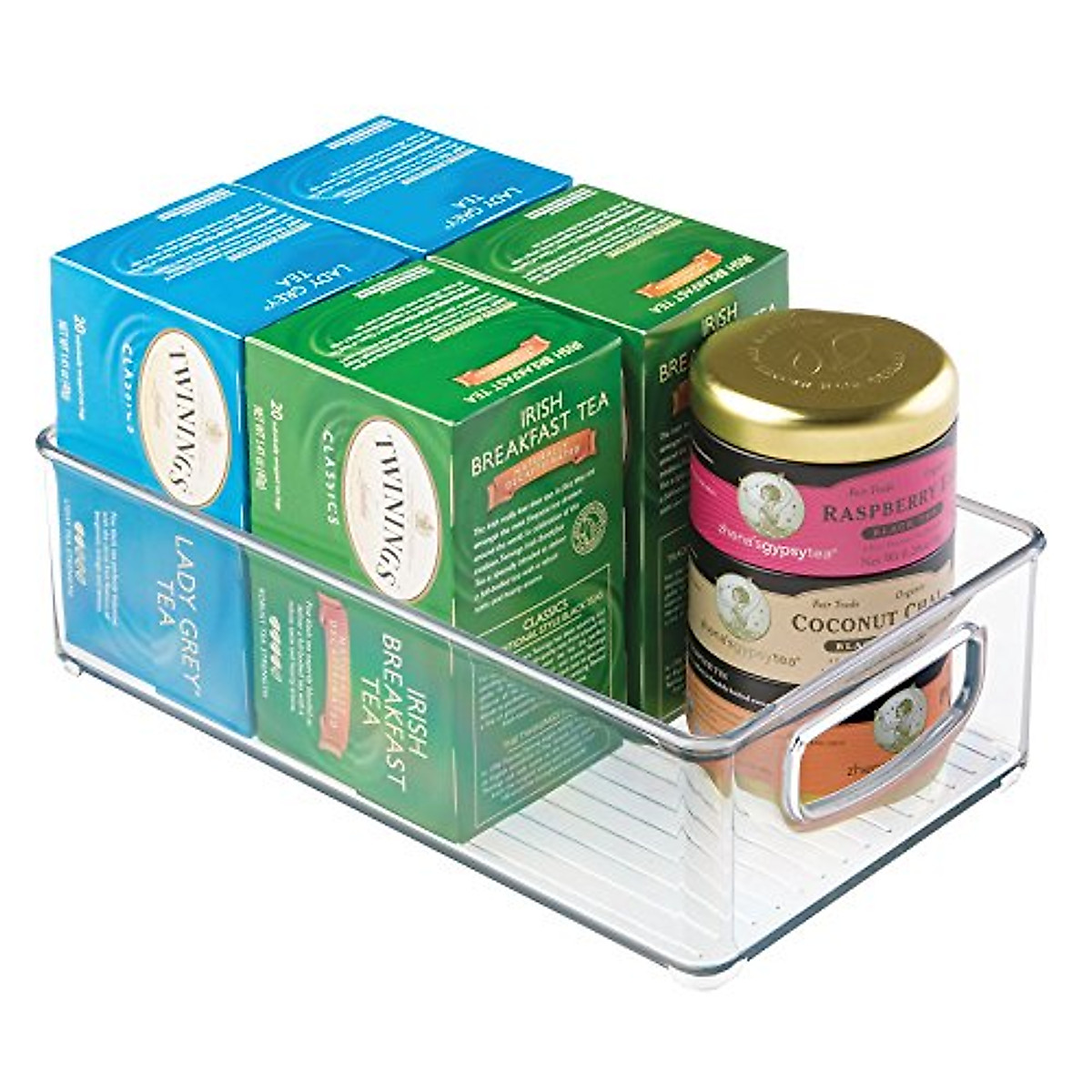 iDesign Plastic Storage Handles for Kitchen, Fridge, Freezer, Pantry, and Cabinet Organization, BPA-Free, Bin Set