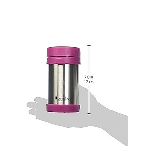Laptop Lunches Bento-ware17oz Insulated Stainless Steel Lunch Jar, Pink Thermos - Holds Temp for up to 6 Hours