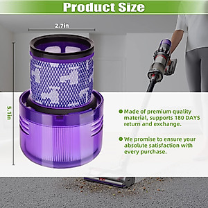 Anicell 3 Pack V15 Filter Replacement for Dyson V11 Animal V11 Torque Drive V15 Detect Cordless Vacuum, Compare to Part # 970013-02