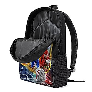 YOKUA Sonic Hedgehog Backpack Cartoon Anime Backpack Lightweight Durable Travel Backpack Laptop Backpack Casual Daypack Sonic Fan Gift