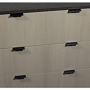 #3306-3 in. CKP Brand Back Mount Finger Edge Pull, Matte Black - 10 Pack