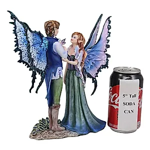 Ebros Amy Brown Family Love Fairy Mother Father and Baby Child Statue 9.5" Tall Fantasy Mythical Faery Garden Magic Collectible Figurine Fairies Pixies Nymphs Decor