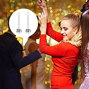 Disco Ball Earrings,Disco Ball Earrings for Women,60's or 70's Disco Ball Earrings for Women,Silver Mirror Ball Earrings,Dance Party Costume Accessories