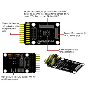 Pervasive Displays EPD Pico Kit (EPDK) with 2.66" EPD Color:B/W (Eink epaper Display)