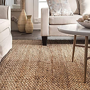 nuLOOM Hailey Handwoven Jute Area Rug, 2' 6" x 8', Natural