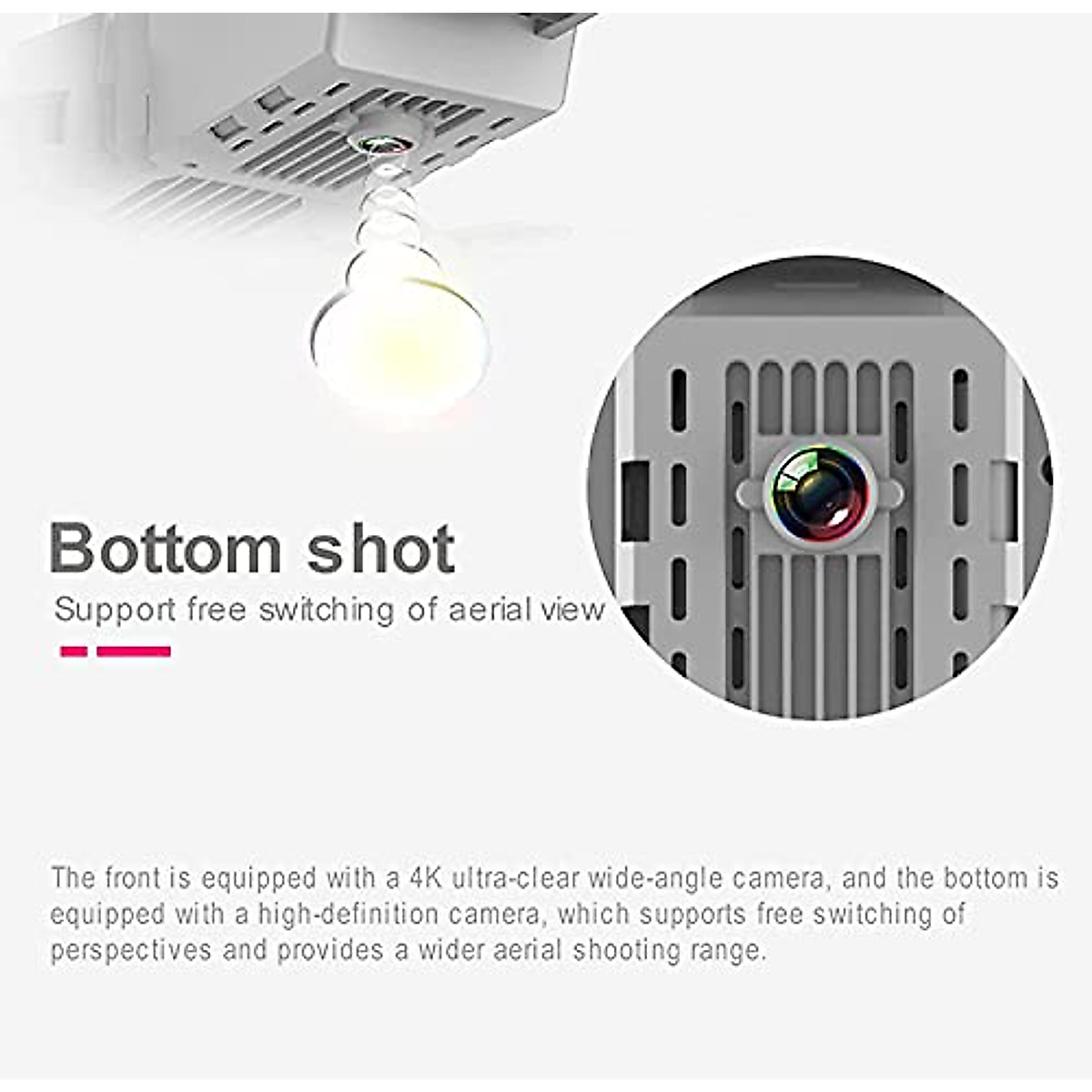 meekiee 2021 Latest Waterproof Professional RC Drone with 4K Camera Rotation,Drone Dual for Kids and Adults, E88 Pro Rotation HD Wide Angle FPV Live Video (A-E88Pro), black