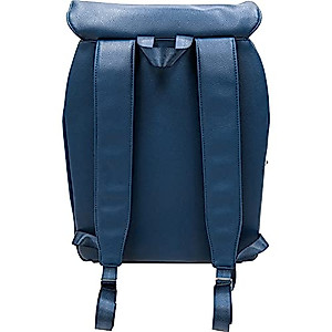 OTGBABY Diaper Bag Backpack with Changing Station, unique and functional mommy bag, premium vegan leather diaper bag with 7 storage compartments, Denim Blue