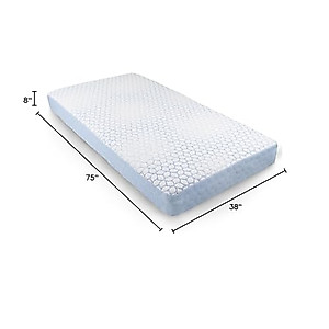 Lullaby Earth Dream Easy™ Kids Mattress - Twin Firm Mattress for Kids with Supportive Innerspring - Universal Comfort Mattress for Trundle Bed and Bunk Bed - 38" x 75" x 8"
