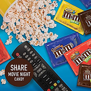 M&M'S Original, Peanut, Peanut Butter & Caramel Fun Size Bulk Easter Chocolate Candy, 30.35 oz, 55 ct, Bag