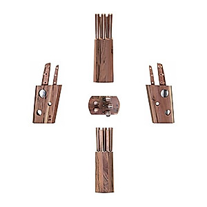 Cangshan W Series 6 Piece German Steel Knife Block Set, Walnut