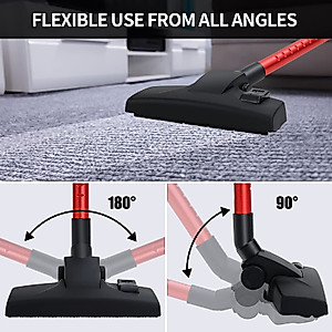 EFUSVAC Corded Vacuum Cleaner, 17KPa Powerful Suction with 600W Motor, 4 in 1 Lightweight Handheld Stick Vacuum for Pet Hair Hard Floor and Carpet