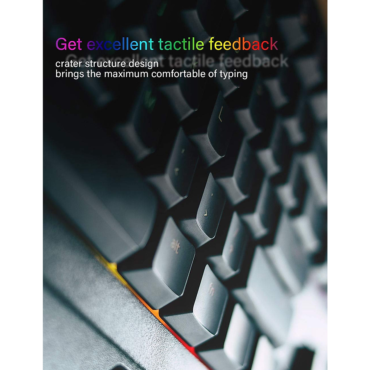 look see Backlight Keyboard with Optics Mouse Gaming Rainbow Multi-Color LED Backlit USB Interface Teclado Mechanical Feeling for PC, MAC,